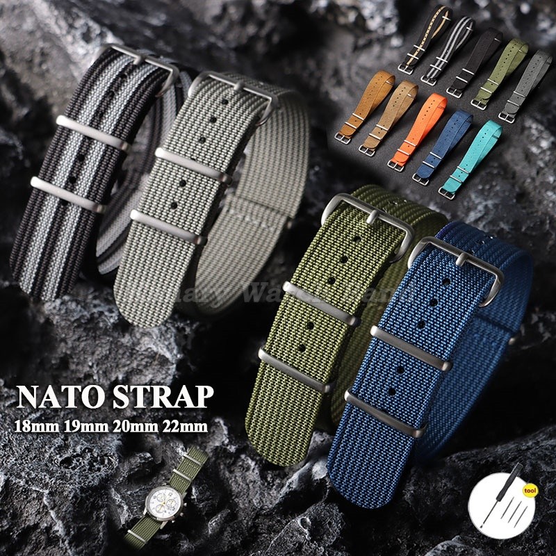 NATO Nylon Militray Universal Watch Band 18mm 19mm 20mm 22mm Vải Vải ...