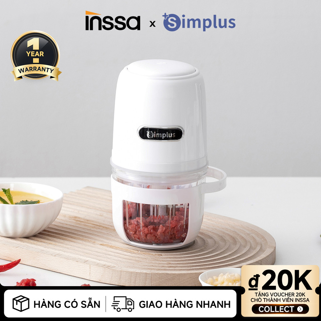 Inssa × Simplus Máy xay thịt đa năng nhỏ , Máy bổ sung thức ăn cho trẻ em DDJR005 | Shopee Việt Nam