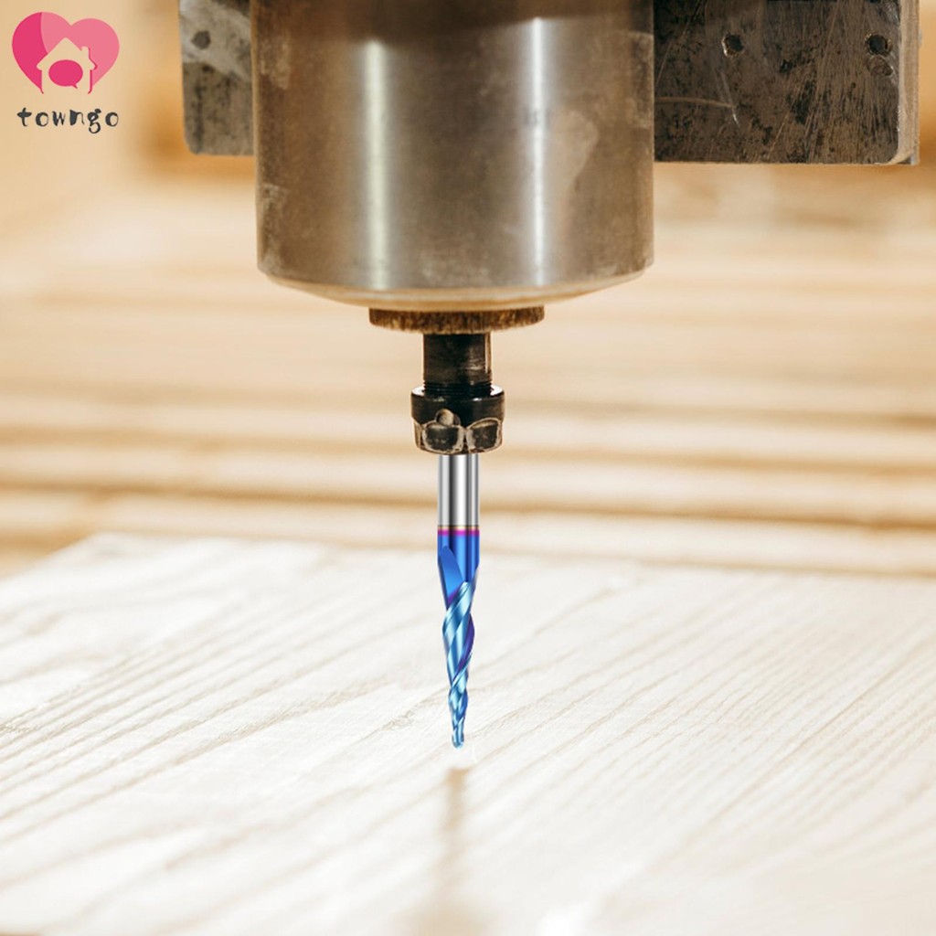 1 / 4 Inch Shank 2 Sáo CNC Router Bit YK20 Carbide Bóng Côn Mũi End ...