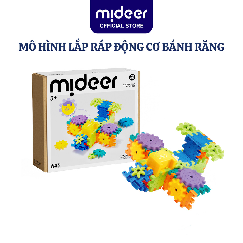 Mô hình lắp ráp Mideer lắp ghép động cơ bánh răng Electrogear Block Set ...