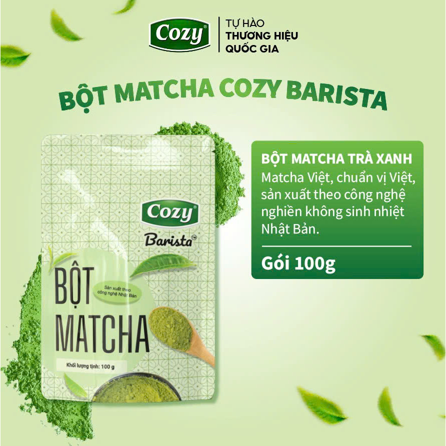 [MUA 2 TẶNG 1 HÒA TAN] Bột Matcha Cozy, Bột Trà Xanh 100gr Pha Latte ...