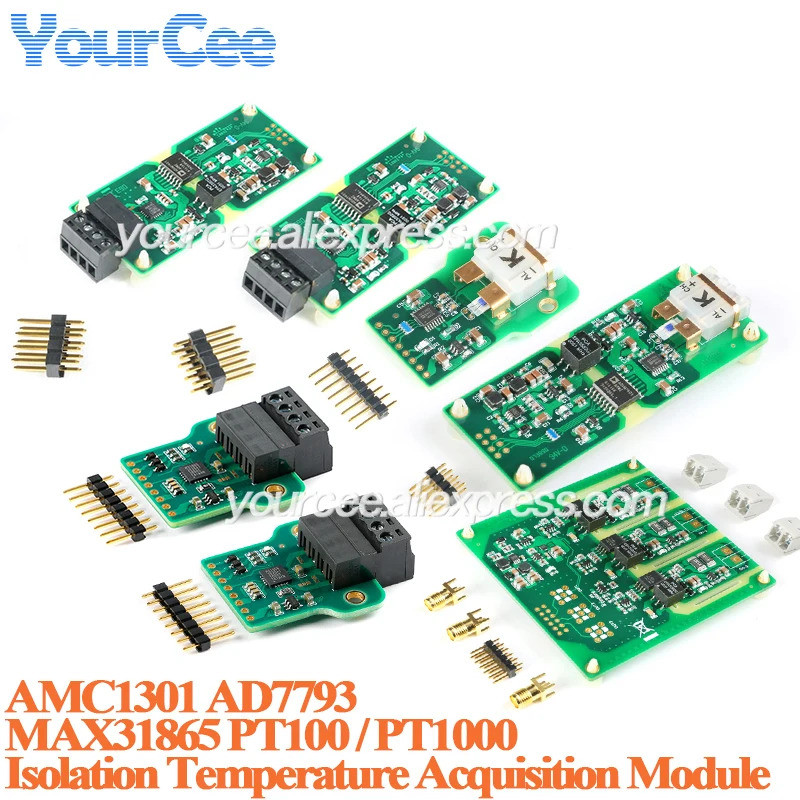 AD7793 MAX31865 PT100 PT1000 Mô-đun thu thập nhiệt độ cách ly AMC1301 ...