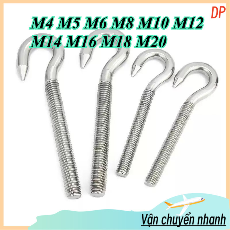 Tắc Kê Móc, Bulong Nở Móc Câu Inox 304 - Dùng Treo Đồ, Mắc Võng, Căng ...