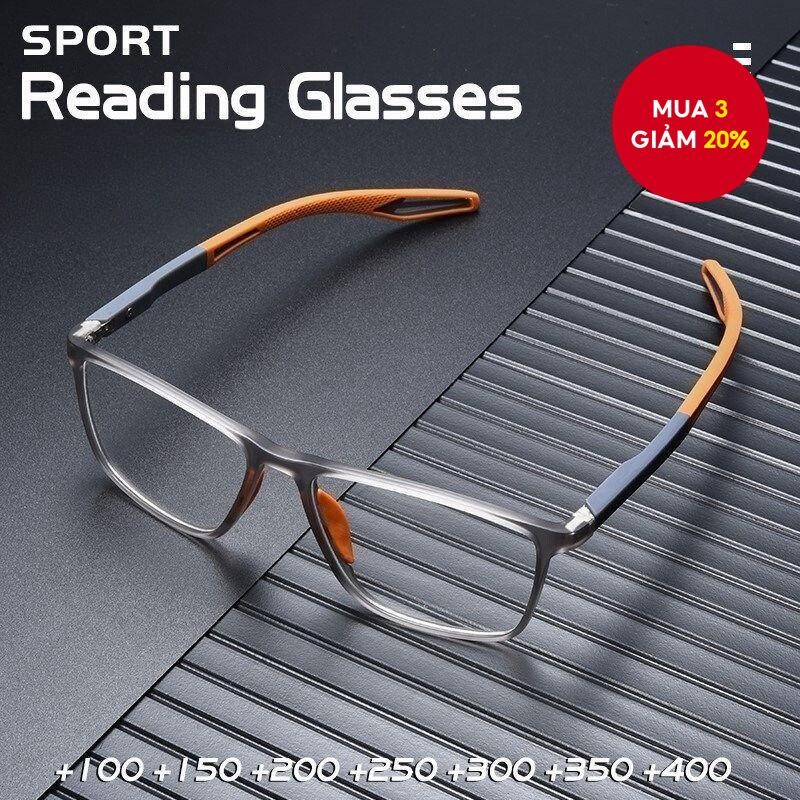 Kính đọc sách thể thao TR90 - Bản lề lò xo & ánh sáng xanh (+ 100 đến + 400) | Shopee Việt Nam