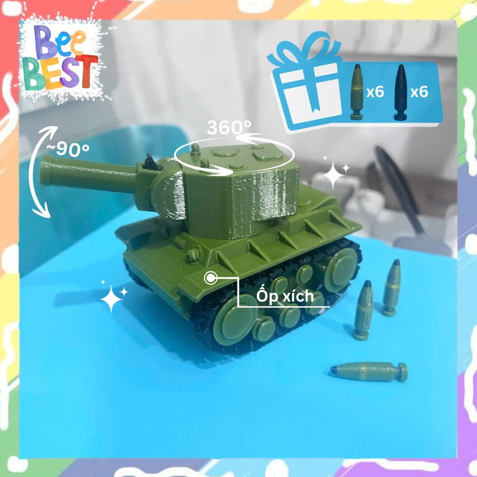 Đồ chơi mô hình xe tăng bắn được KV-2 QT-2 Tank Toy - Mini tank phong ...