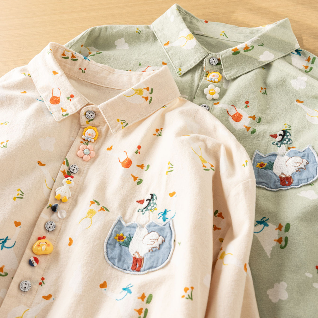 Chất Lượng Cao Nữ 100% Sợi Cotton Áo Sơ Mi Hoạt Hình Miếng Dán Thêu Lớn ...