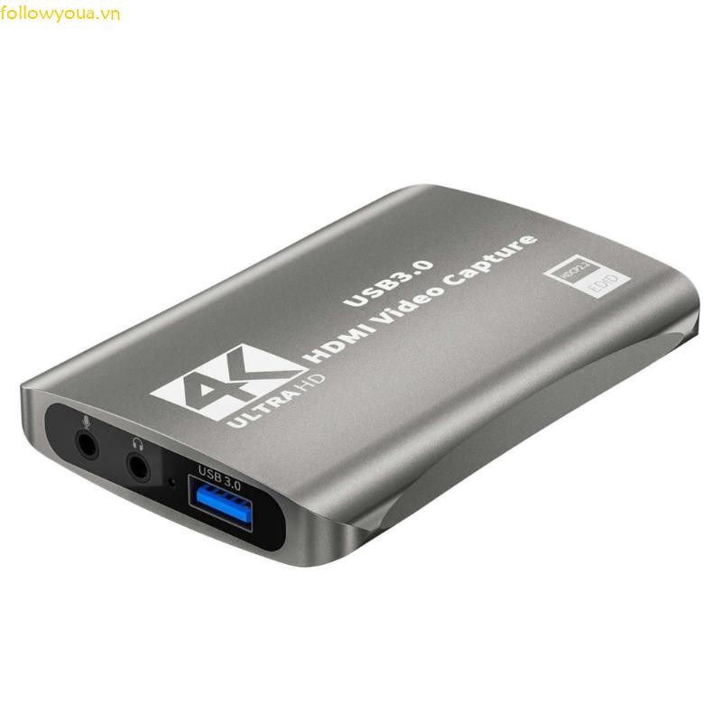 Fol Video Capture Card 4K 60fps USB 3 0 với 3 cổng 5mm Phát trực tiếp ...