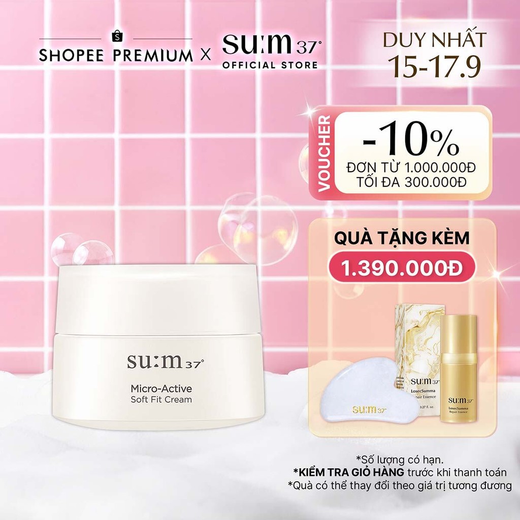 [SU:M37 OFFICIAL] Kem dưỡng chống lão hóa và làm dịu da Su:m37 Micro-Active Soft Fit Cream 50ml ...