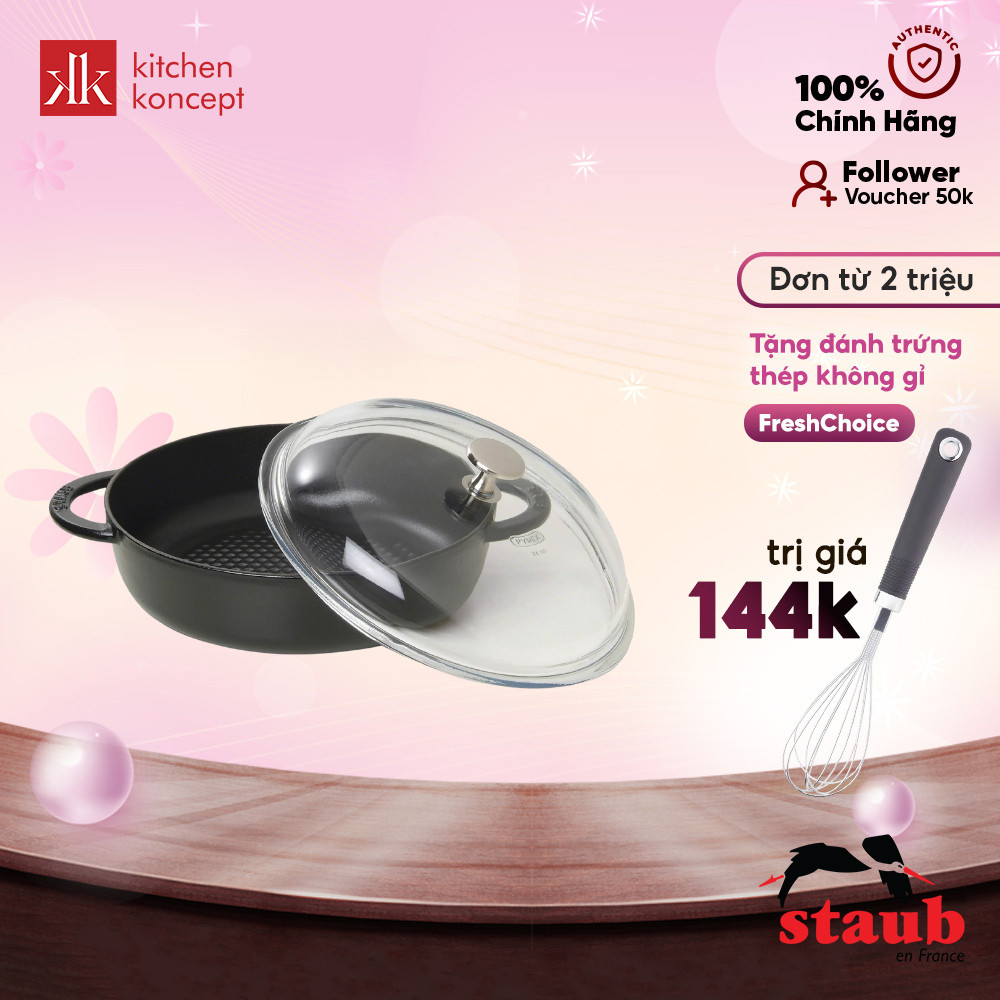 Nồi Hexagon Staub Màu Đen - 24 cm | Shopee Việt Nam