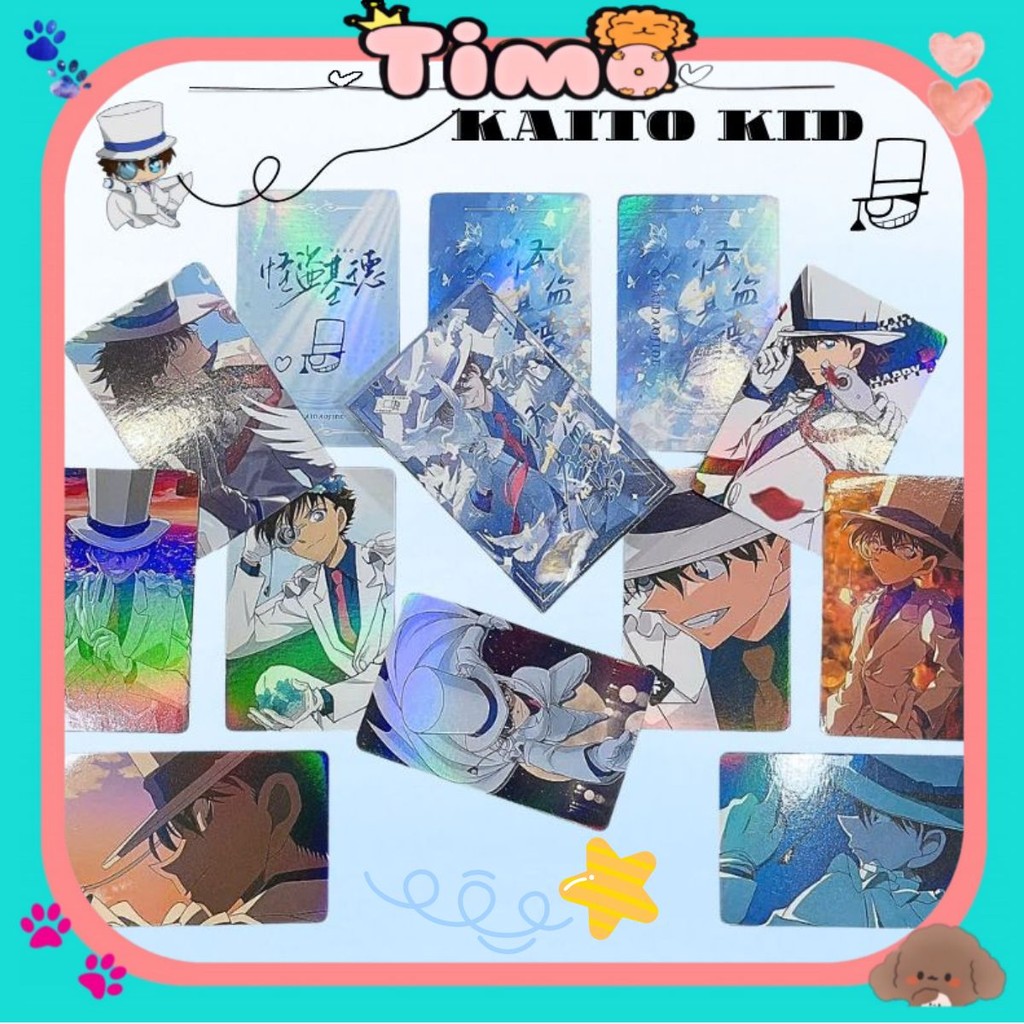 Card Anime Kaito Kid Conan Lomo Hologram Bo Góc Hộp 50-55 Tấm Timo QT68 ...