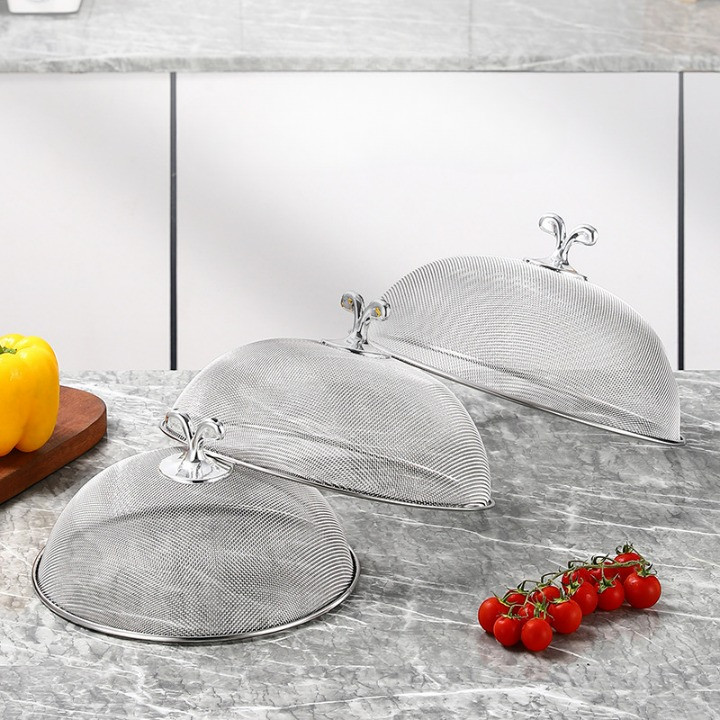 Combo 3 Lồng Bàn Tròn 28cm Inox, Màn Che Thức Ăn Chống Côn Trùng, Nắp ...