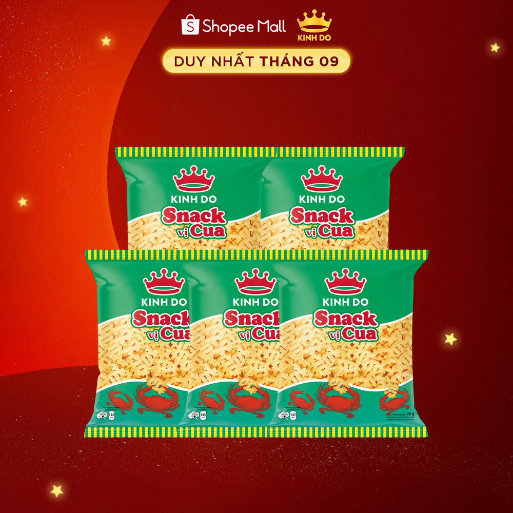 Combo 5 Gói Bánh Snack Kinh Đô Vị Cua Gói X 29G | Shopee Việt Nam