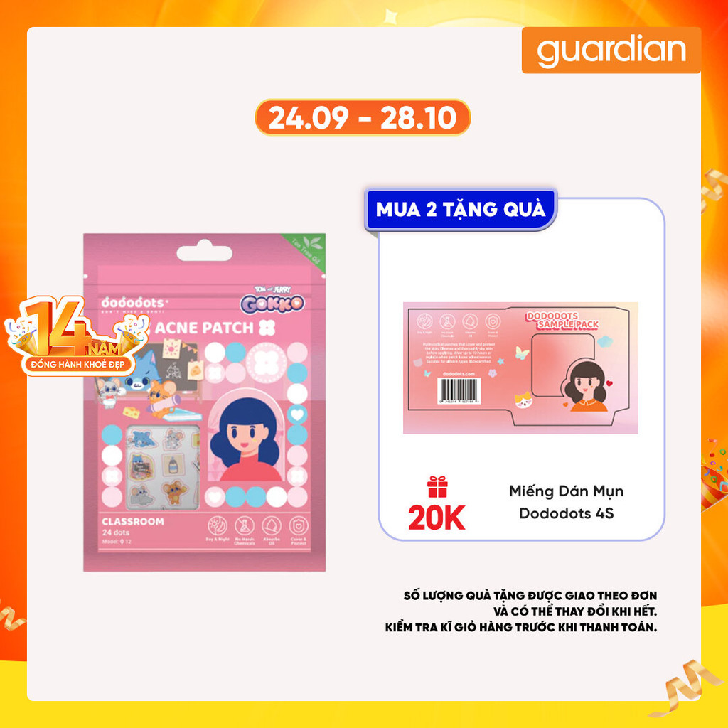Miếng Dán Mụn Dododots Acne Patch T&J 24 Miếng/ 20 Miếng | Guardian ...