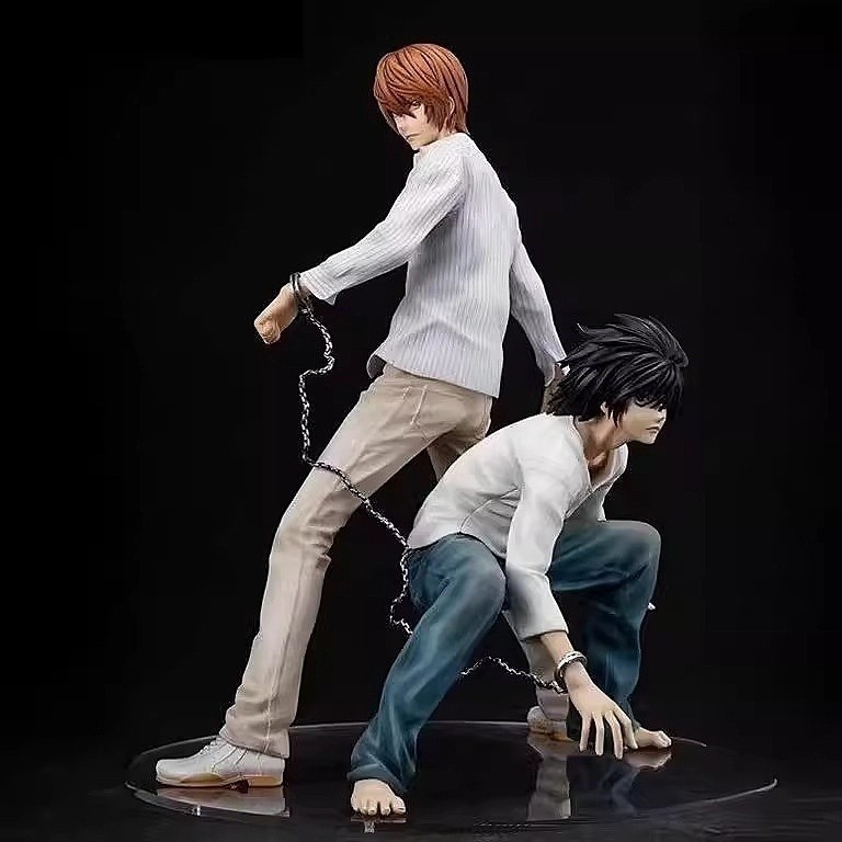 Perfect 22CM DEATH NOTE L LAWLIET LIGHT YAGAMI Action Figure PVC Toys ...
