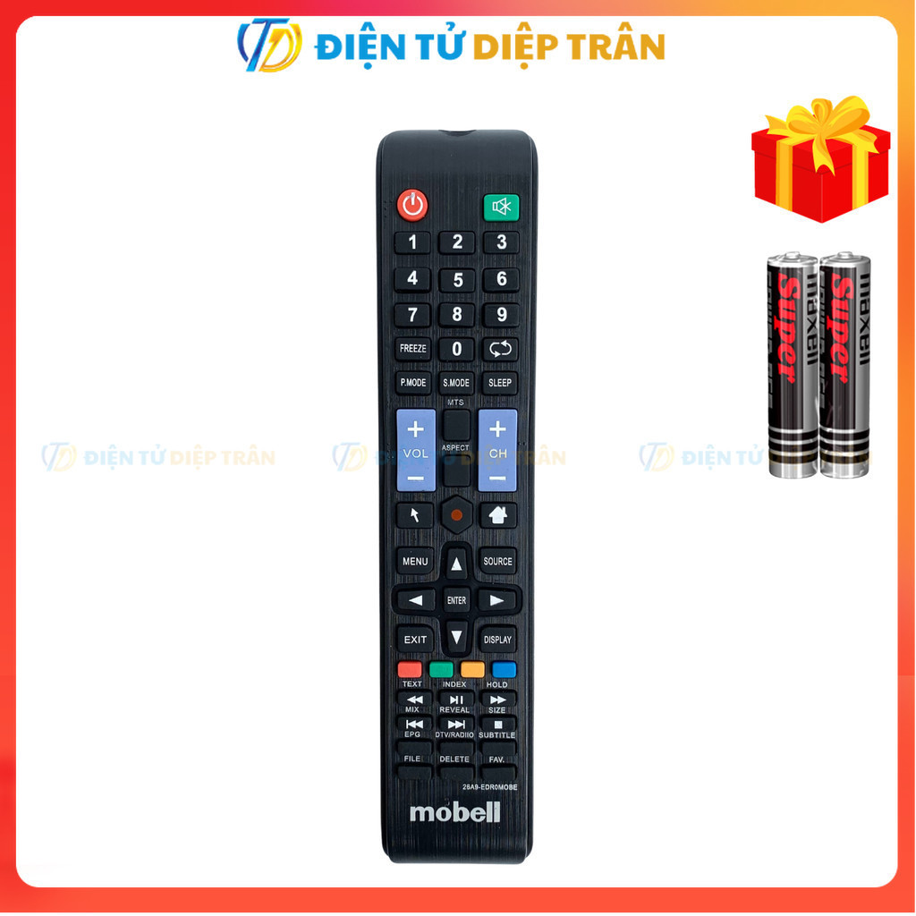 Remote điều khiển tivi Mobell Mã 01, điều khiển TV Mobell - Tặng kèm ...