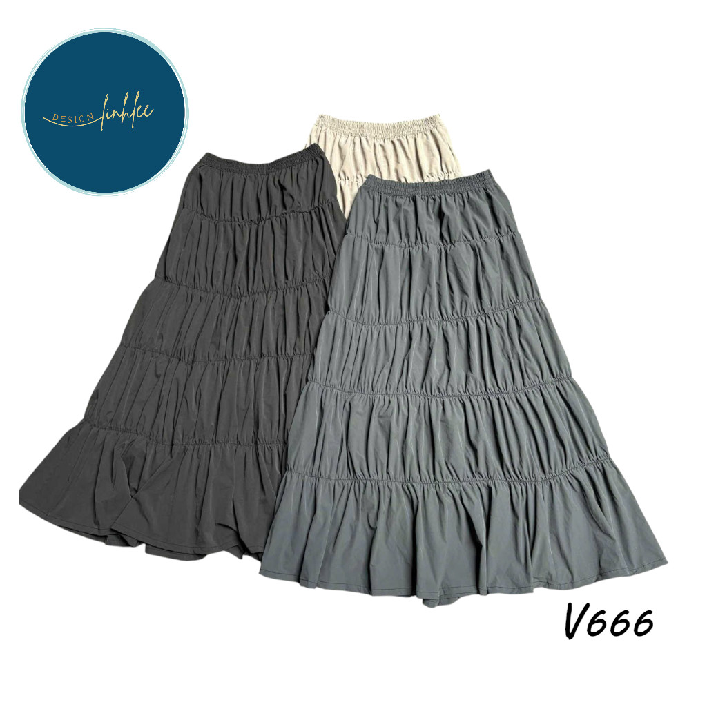 Chân váy gió xòe xuất Hàn V666 - có túi 2 bên | Shopee Việt Nam
