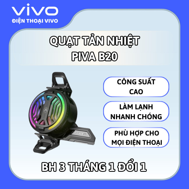 Sò lạnh Piva B20 - Quạt Tản Nhiệt Điện Thoại Làm mát cả phần Camera, Công suất 20W, Làm Lạnh Sâu ...