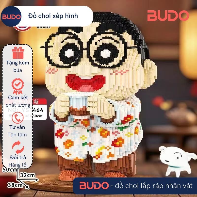 50cm Lắp ráp mô hình shin cậu bé bút chì shinnosuke áo trắng chibi cute ...