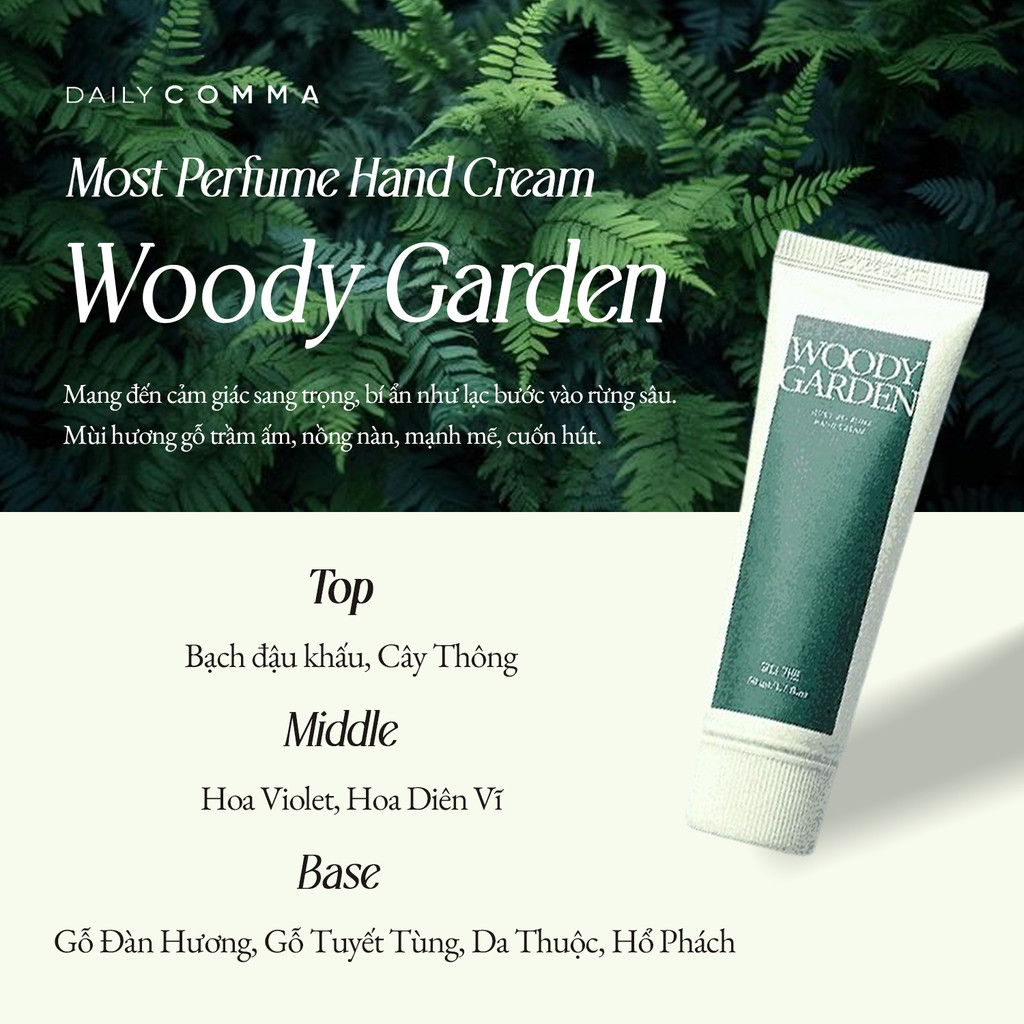 Woody Garden - Kem Dưỡng Da Tay Daily Comma Most Perfume Hand Cream ...