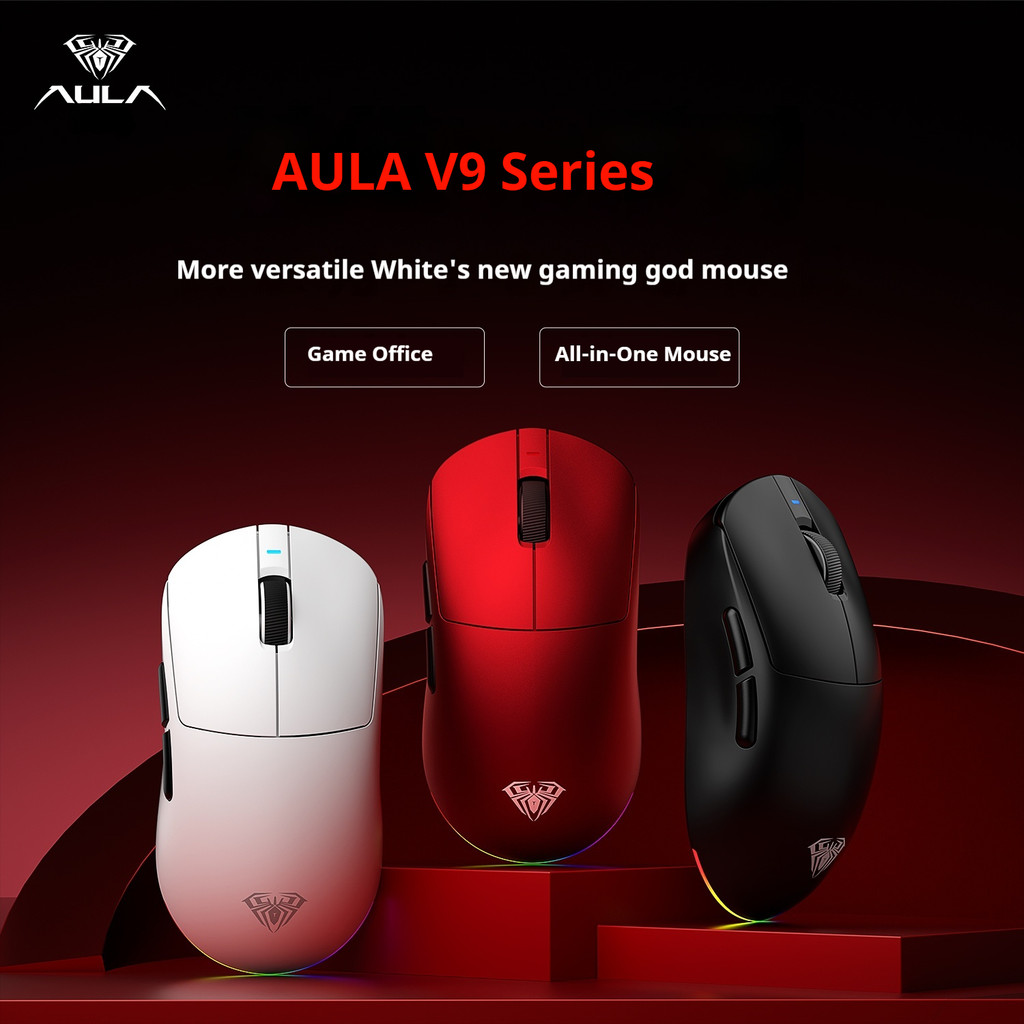 AULA V9 Series PRO Ultra Esports Gaming Mouse Wireless Tri-Mode ...