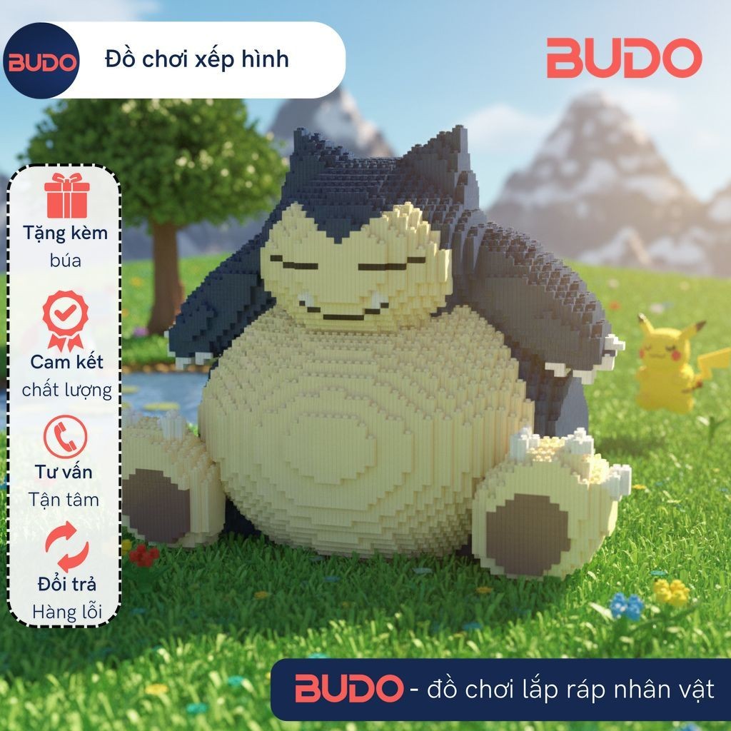 Mô Hình Lắp Ráp Mini Block pokémon ngủ ngáy kabigon Snorlax pokemon ...