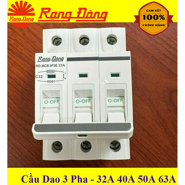 (Rạng Đông) Cầu Dao, MCB 3 pha, Aptomat ngắn mạch - CB 3 tép 32A 40A ...