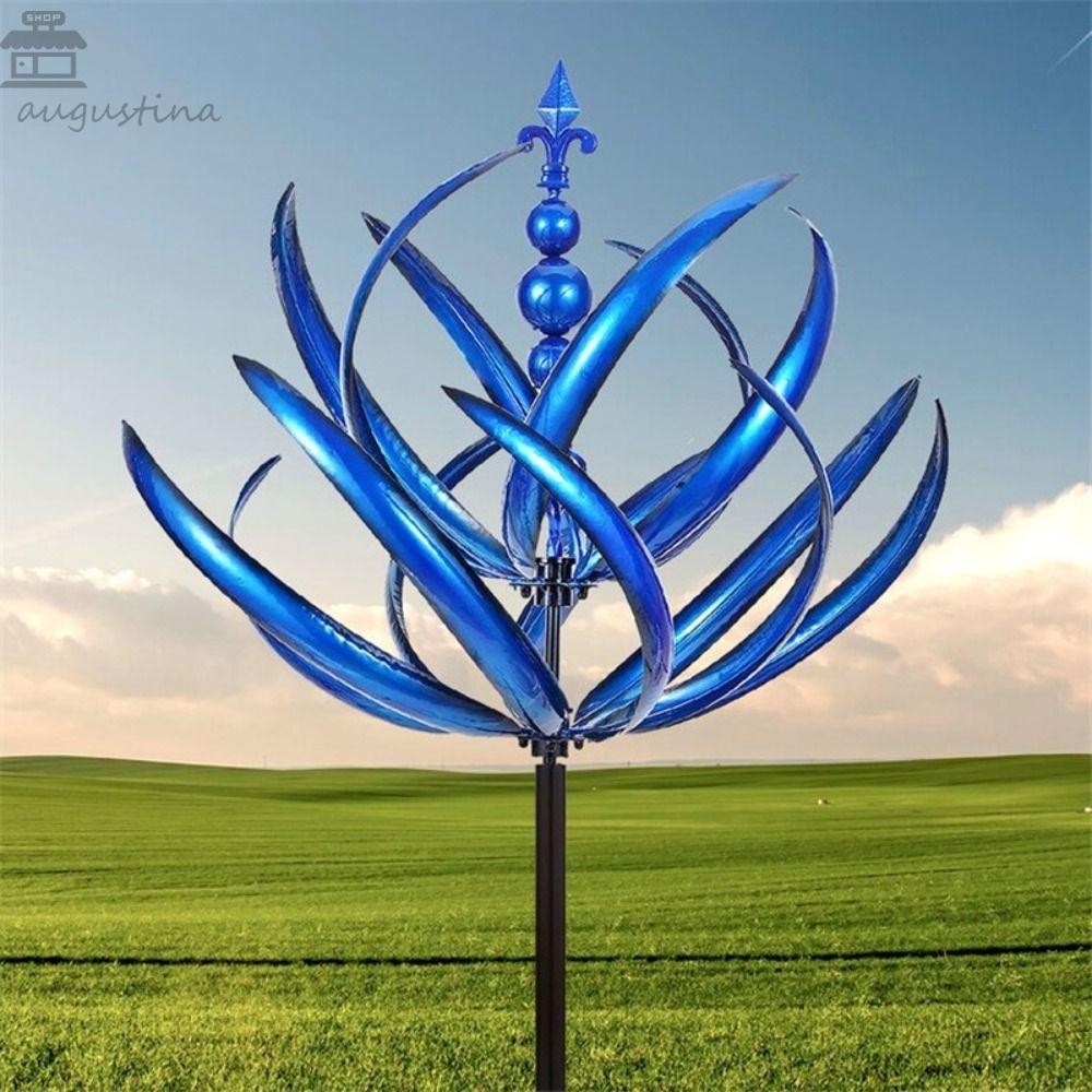 AUGUSTINA Harlow Wind Spinner Rotator, Wrought Iron Modern Windmill ...