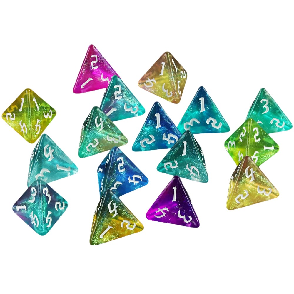 10 Chiếc DND Dice Board Game Bổ Sung D4 Trộn Màu Đa Chiều Xúc Viền Cho ...