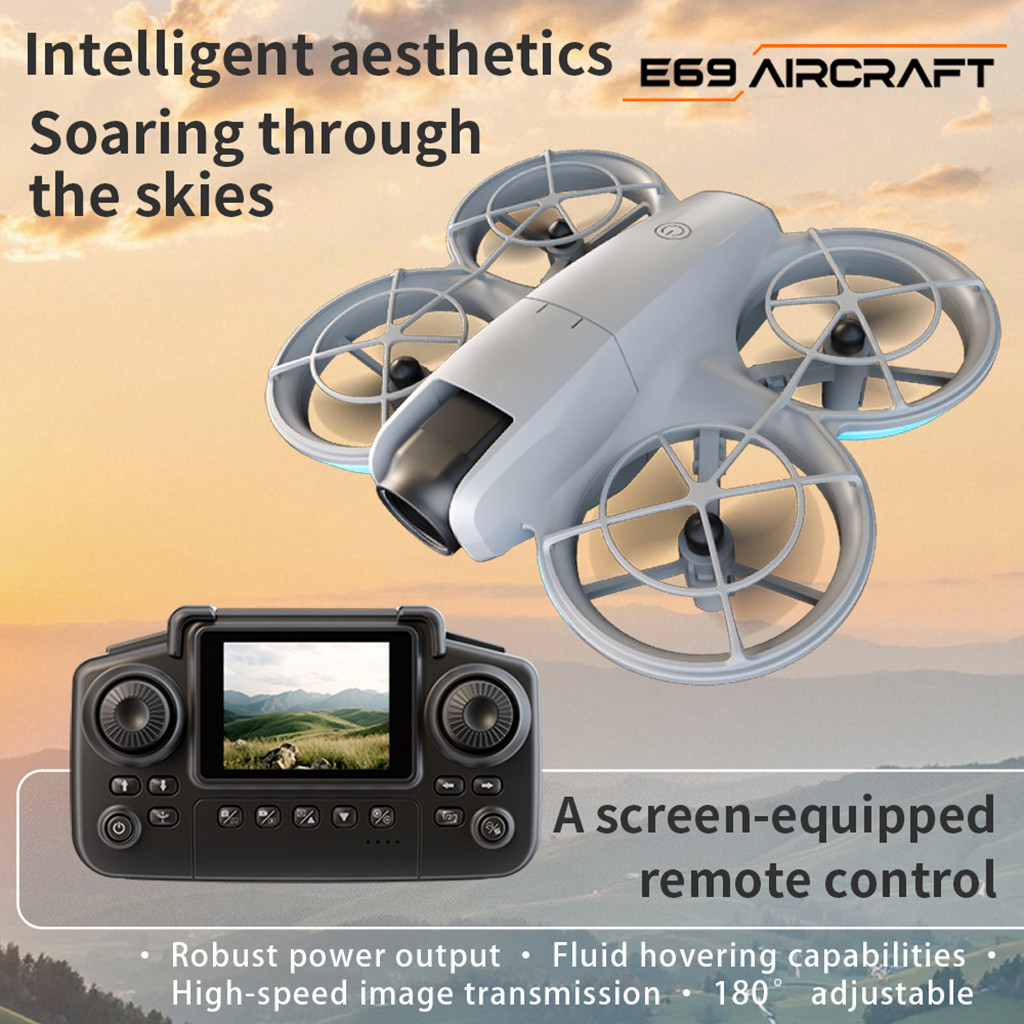 QWINOUT E69 2.4G Định vị lưu lượng quang học FPV Máy bay đồ chơi Camera HD có thể điều chỉnh 180 ...