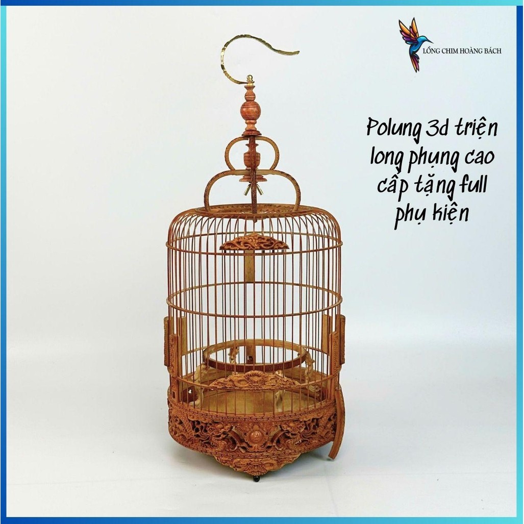 Lồng khuyên polung triện long phụng 3d cao cấp, lồng hút mật đục 3d cao ...