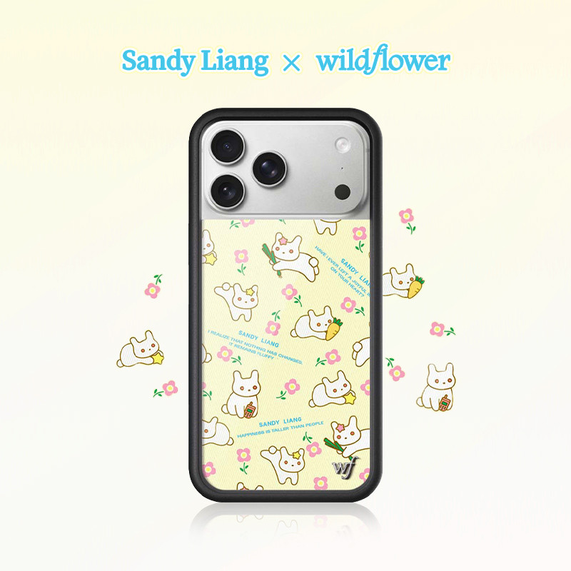 Ốp điện thoại tên chung Sandy Liang x Wildflower cho iPhone 12 13 14 15 ...