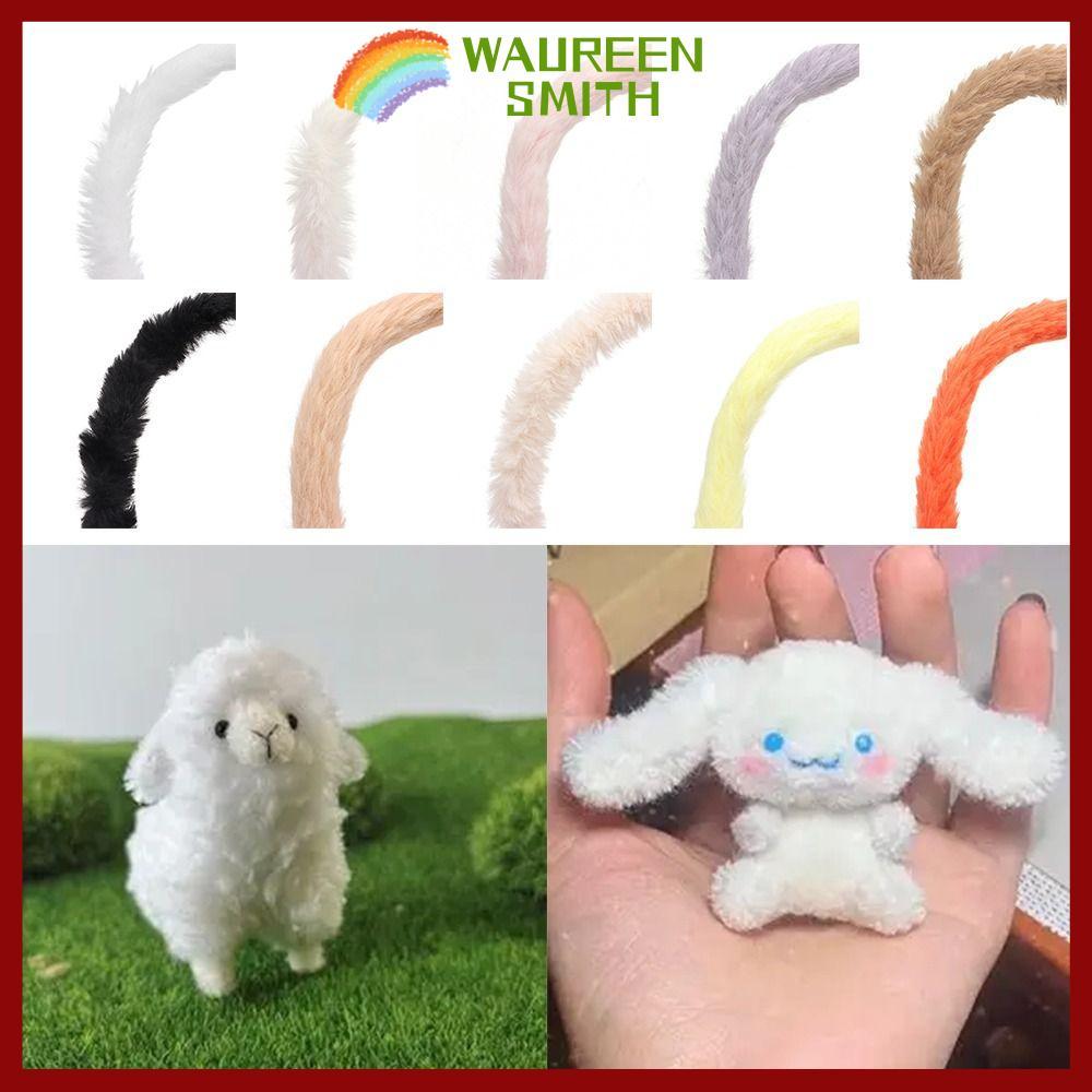 WAUREENSMITH DIY Twisting Stick, Strip Fluffy Trim Rabbit Hair Twist ...
