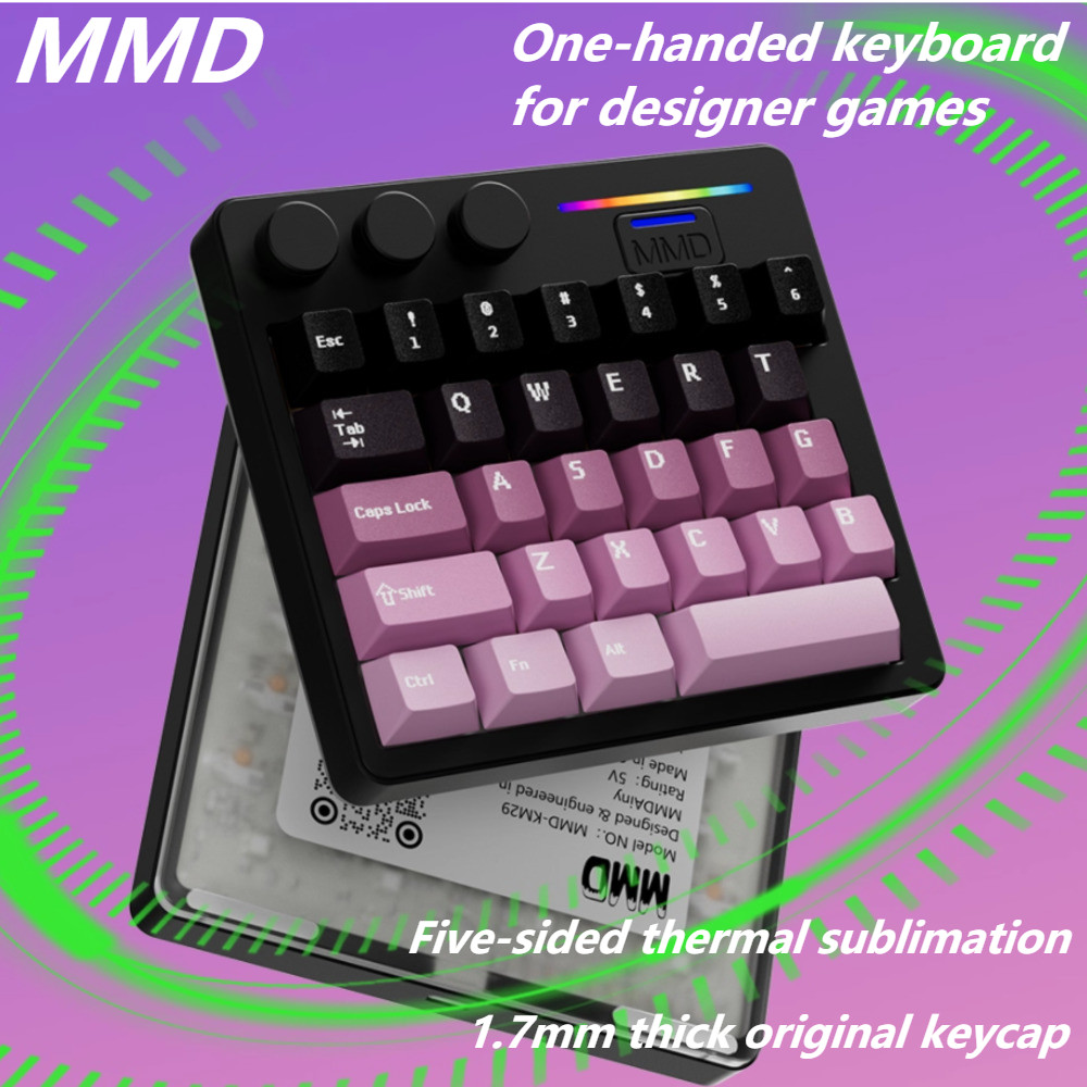 MMD KM29 Aluminum Mechanical Numeric Keyboard Wireless Tri-Mode with ...