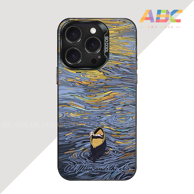 Ốp lưng điện thoại Creative Van Gogh Marine cho iPhone 16 15 14 13 12 11 Pro Max 7/8 Plus XS XR ...