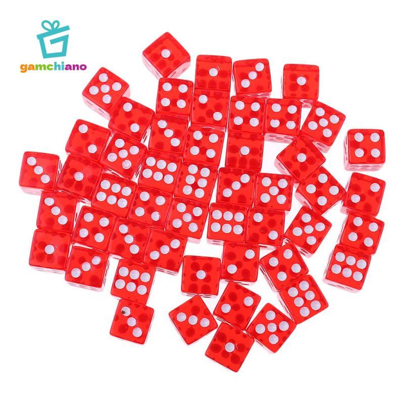 Gamchiano 50 Miếng Acrylic 6 Side Spot Dice D6 Cho RPG Nhập Vai KTV ...
