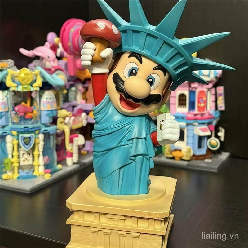 Super Mario cos Tượng Tự Do GK Mario Hợp Thời Trang Chơi Tượng Ô Tô Để ...