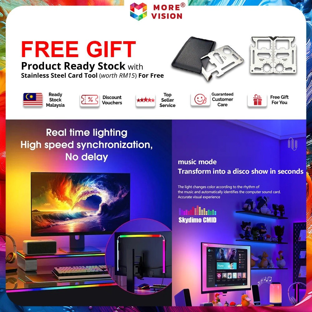 Smart Ambient Lighting Display LED Strip Sync Light RGB Dream Color PC ...
