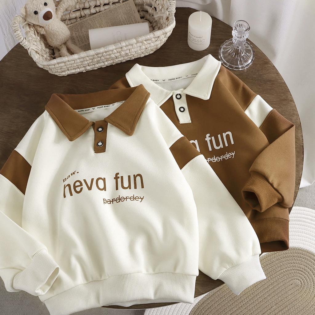 Áo Dài Tay Cổ Polo Cho Bé Trai Bé Gái Mặc Thu Đông Size Đại Thời Trang ...