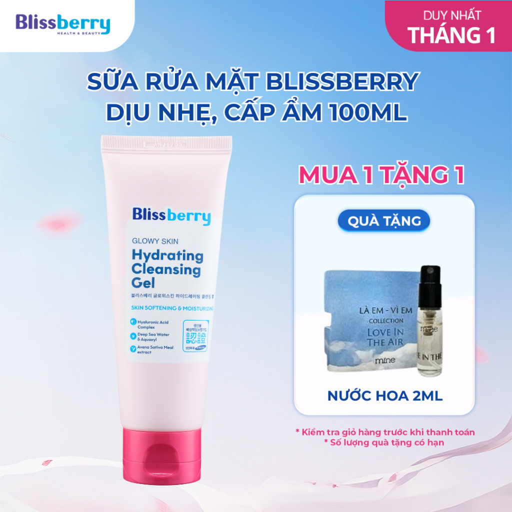 [GIFT] Sữa rửa mặt Blissberry Glowy Skin Hydrating Cleansing Gel 100ml ...