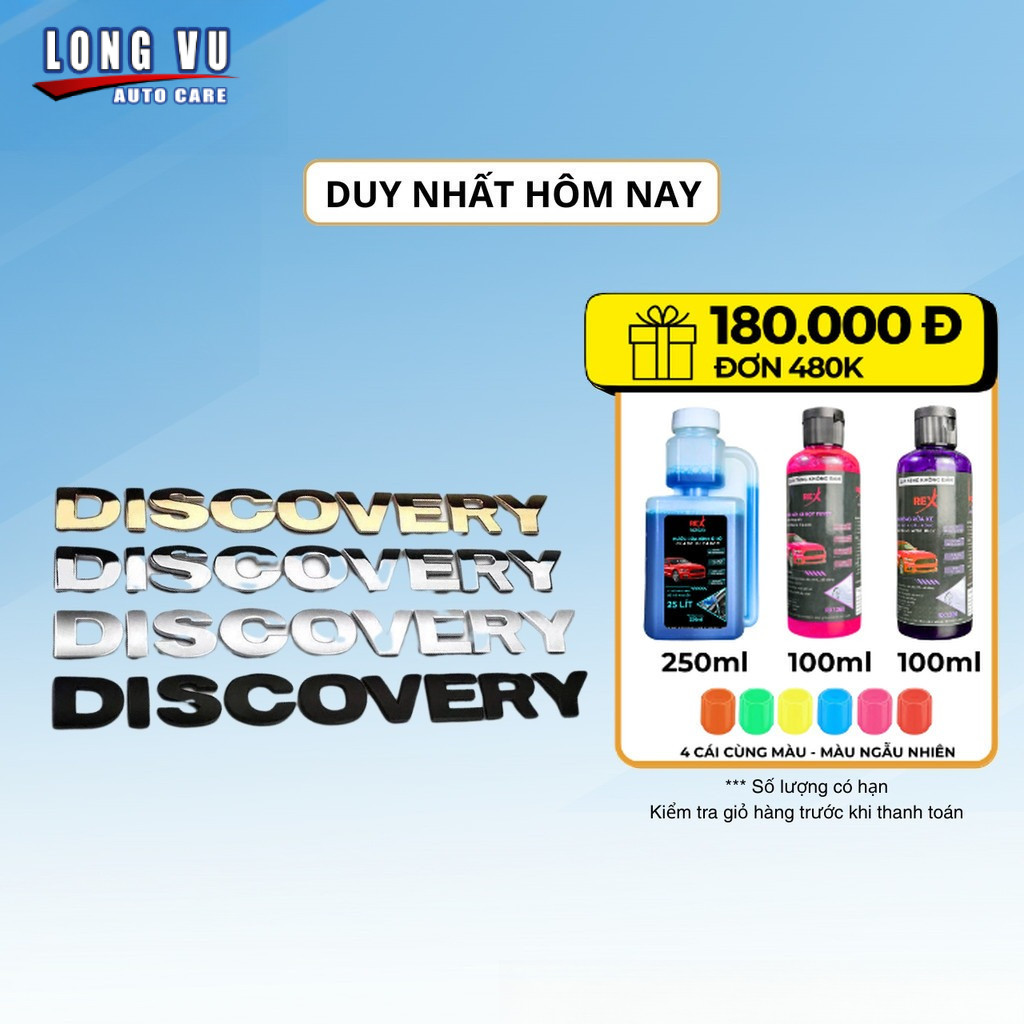 [CHÍNH HÃNG] Tem DISCOVERY chữ nổi trang trí xe hơi ô tô - Hàng Chính ...