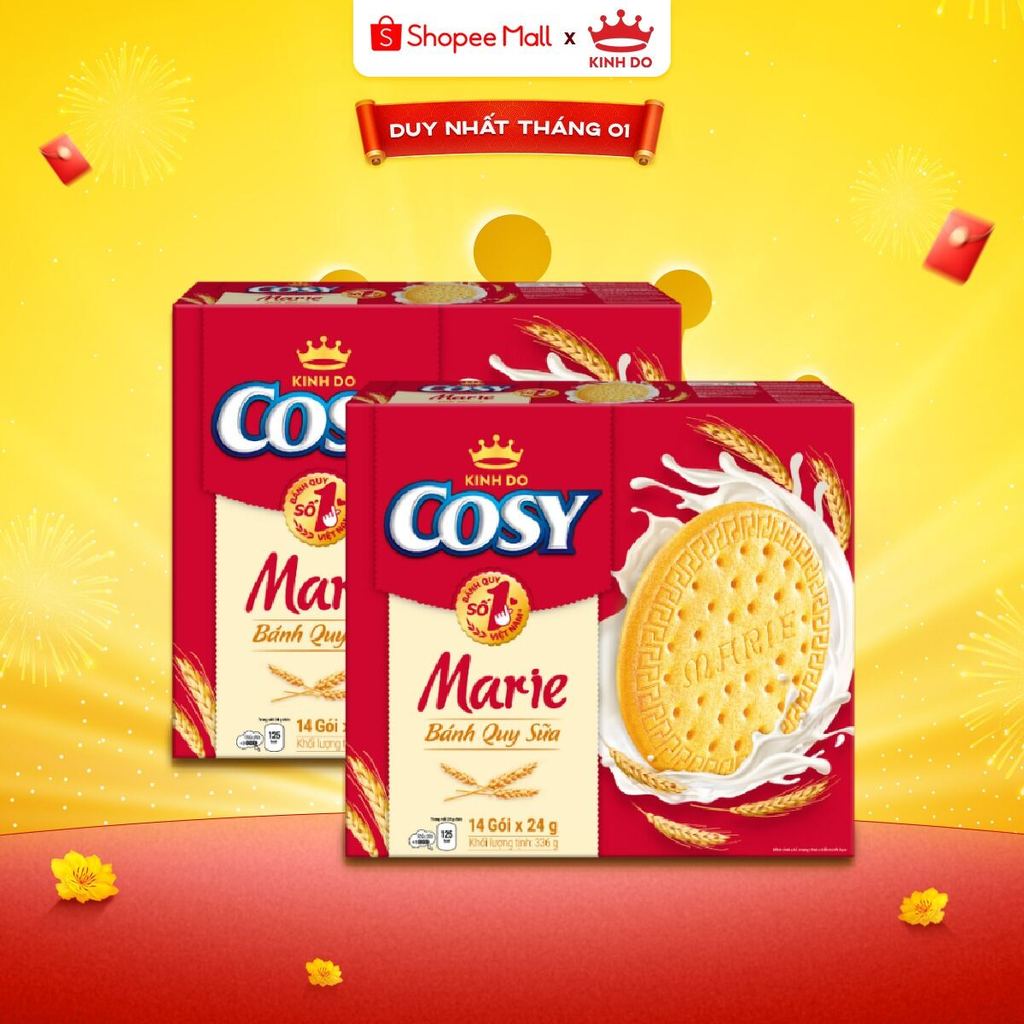 Bánh Quy Sữa Cosy Marie, Combo 2 Hộp x 336G - LIVE DEBUT SHOPEE ...