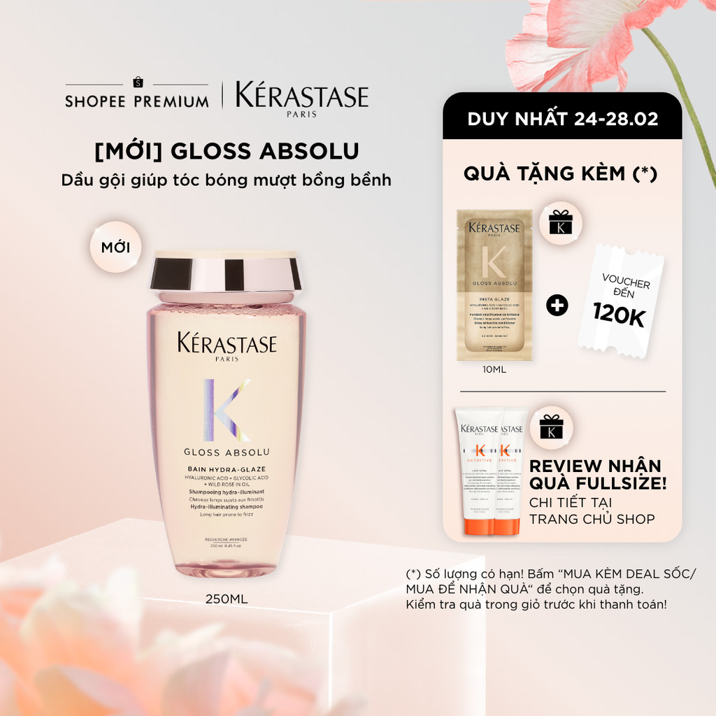 [MỚI] Dầu gội giúp tóc bóng mượt bồng bềnh Kérastase Gloss Absolu Bain ...