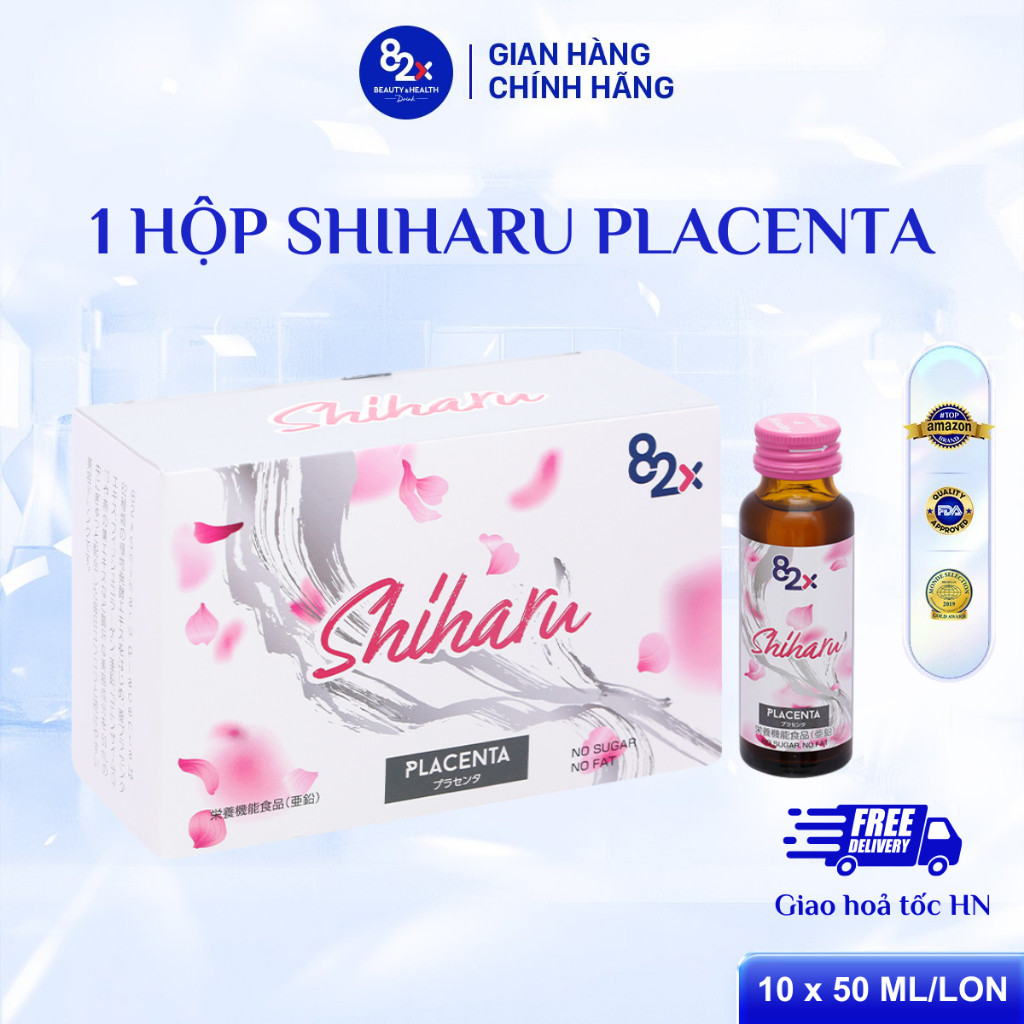 [1 Hộp] Thực phẩm bổ sung 82X SHIHARU PLACENTA (10 Lọ 50ml/Hộp ...