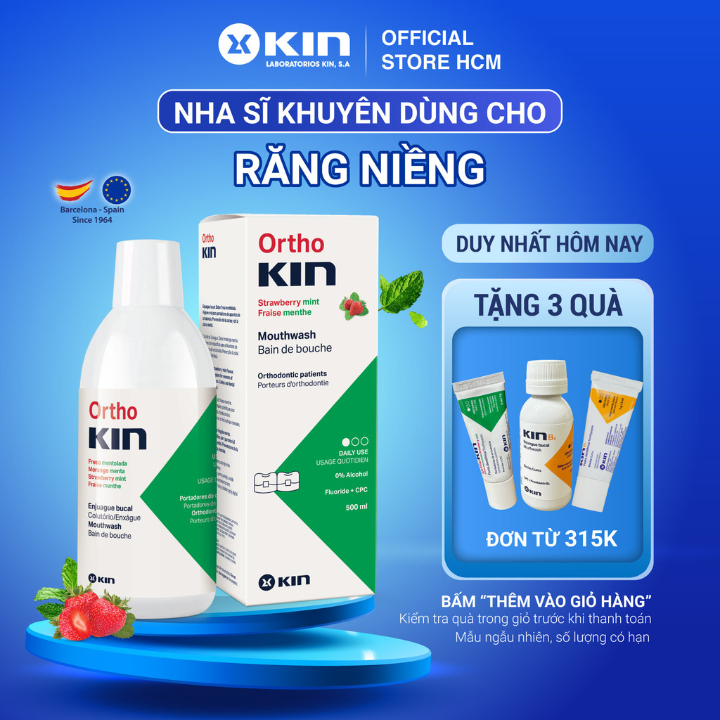 Nước Súc Miệng Ortho Kin Cho Răng Niềng, Chỉnh Nha, 500ml | Shopee Việt Nam