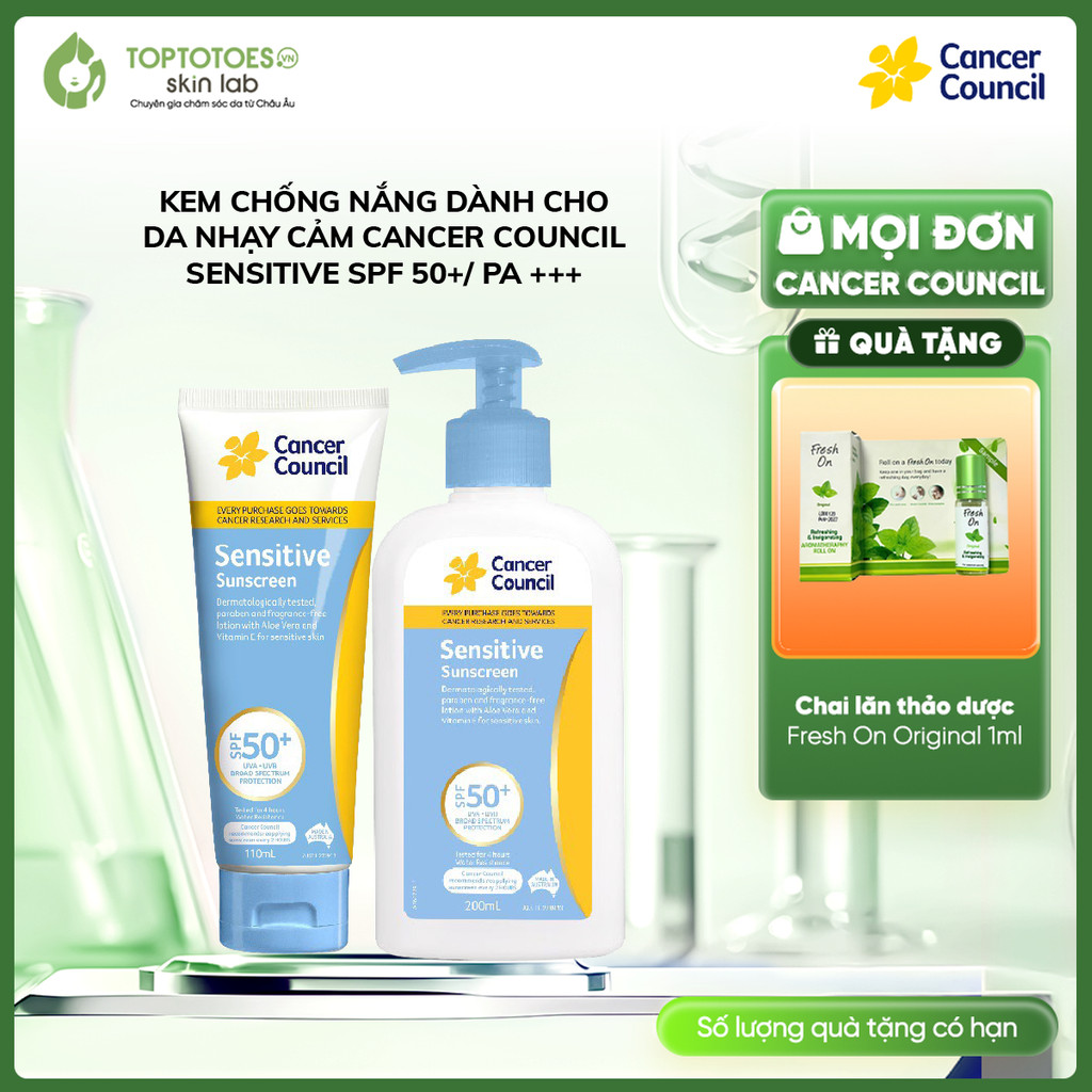 [HÀNG NHẬP KHẨU] Kem chống nắng dành cho Da nhạy cảm Cancer Council ...