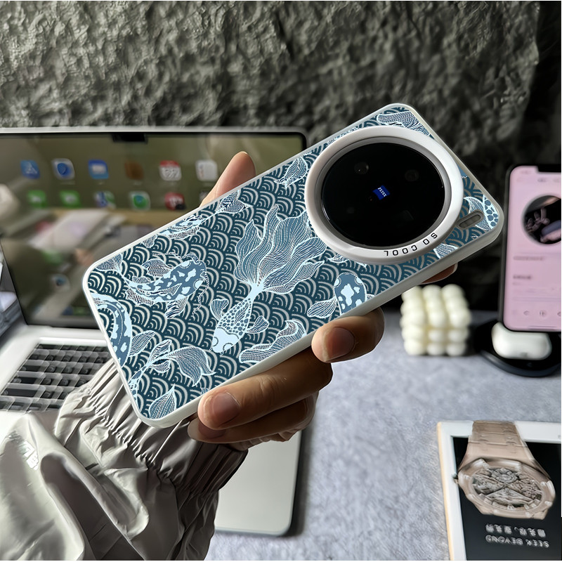 Ốp Điện Thoại Ukiyo-e Koi Fish Micro Matte Cho Vivo X300 Pro X200 Ultra ...