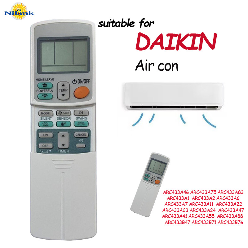 Remote Điều Khiển Máy Lạnh Điều Hòa daikin 2chiều arc433a46 arc433a75 ...