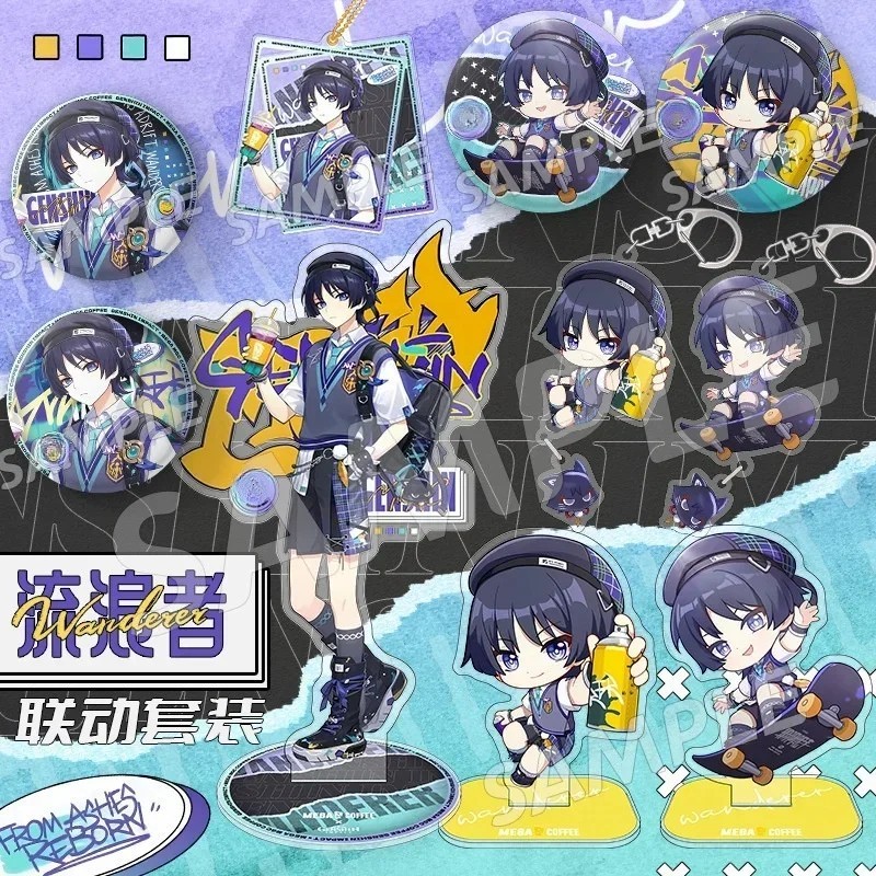 Móc khóa Standee Huy hiệu Wanderer Scaramouche Genshin Impact MEGA MGC ...