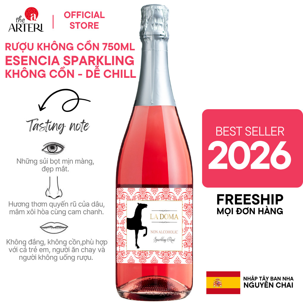 Rượu Vang Không Cồn Sparkling La Doma Rose 0% 750ml | Shopee Việt Nam