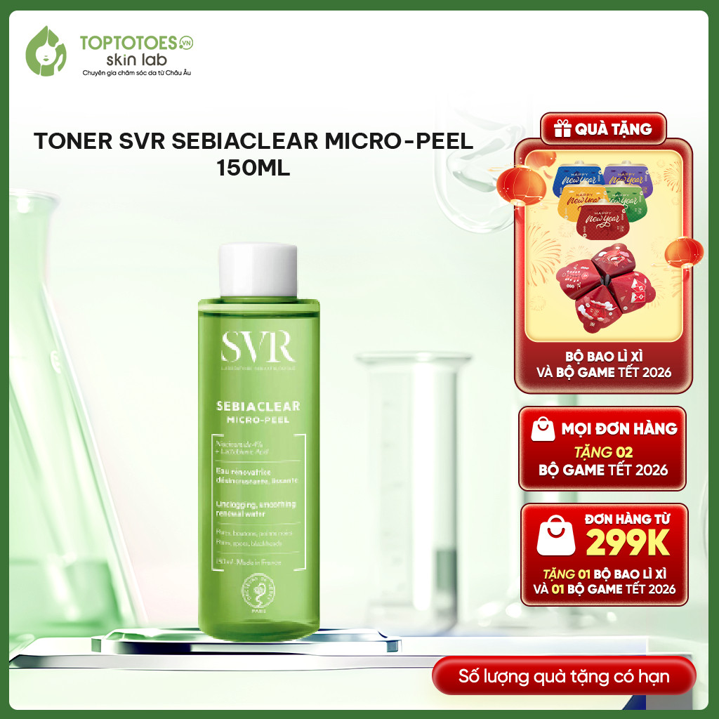 [HÀNG NHẬP KHẨU] Toner giảm mụn, se khít lỗ chân lông SVR Sebiaclear ...